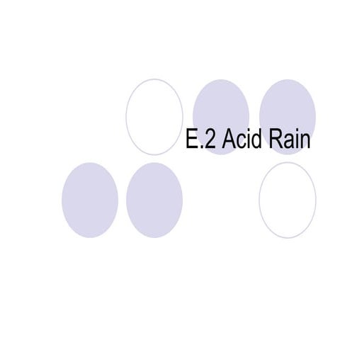 E2 Acid Rain | PPT | Chemistry | Science