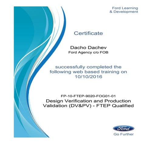 Design Verification and Production Validation Certificate | PDF | Web ...
