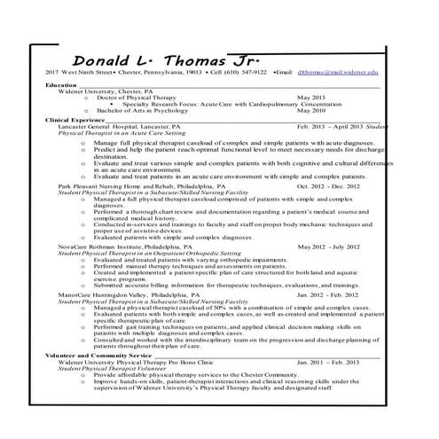 Donald Thomas Resume Updated 2014 | DOCX