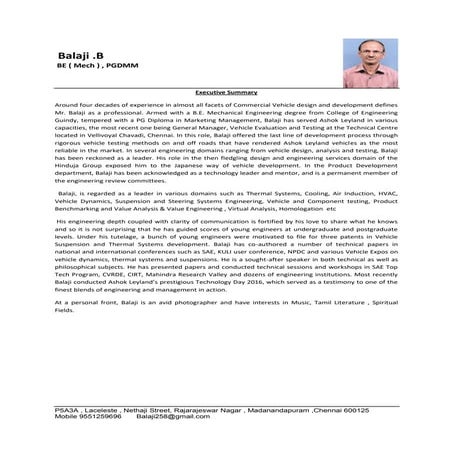 B Balaji Resume` | PDF