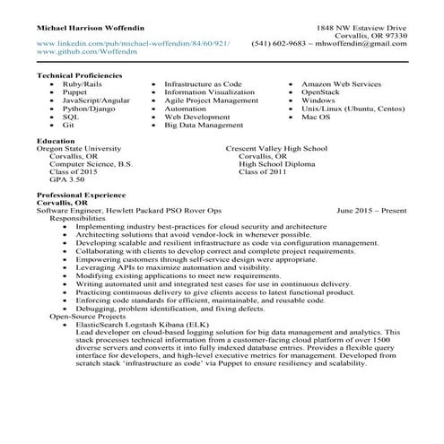 Resume February 2016 | PDF