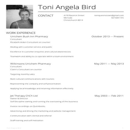Toni_Bird_CV_Feb_2014-2 | PDF