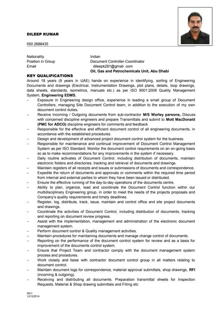 Document Controller Resume | DOC