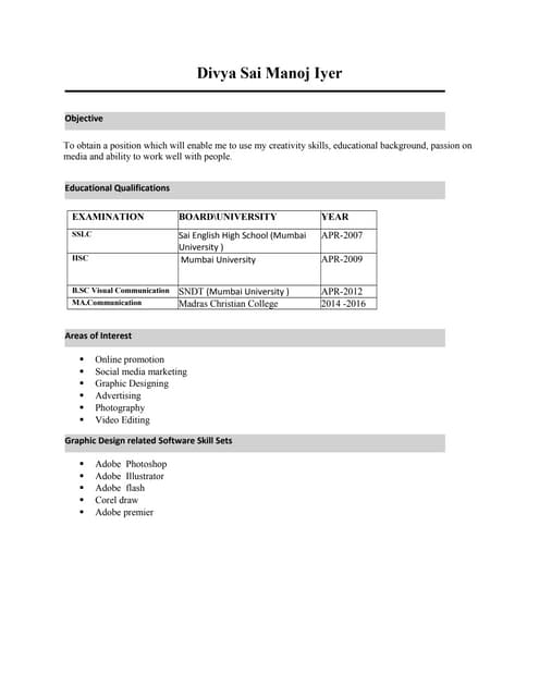Kavitha Resume | DOC