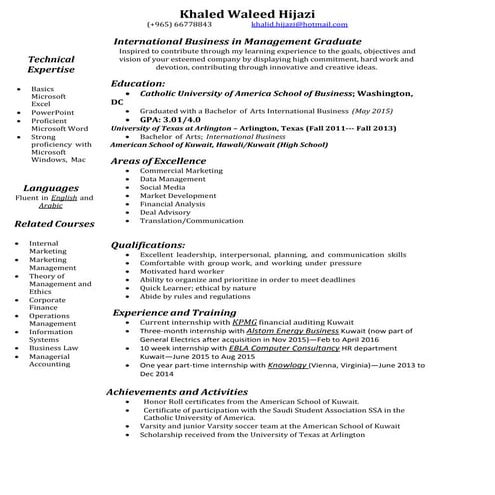 Khalid Hijazi CV | PDF