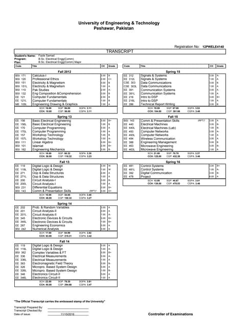 UP academic Record | PDF
