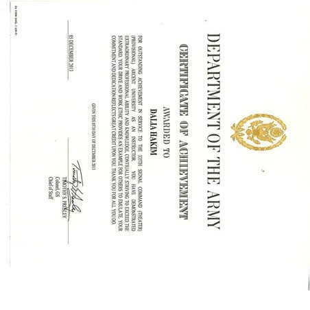 Army Certificate | PDF