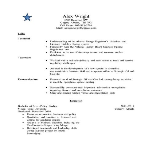 Brent Sanderson-Resume & CV (November 2016) | DOC