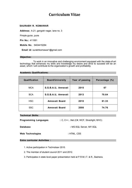 annu-resume | PDF | Computing | Technology & Computing