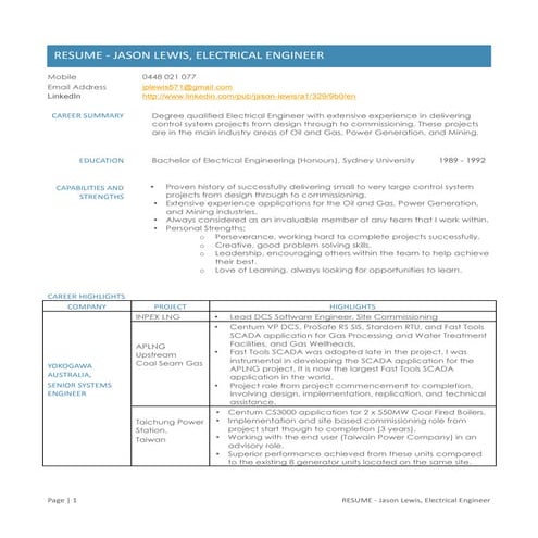Resume - Jason Lewis | PDF