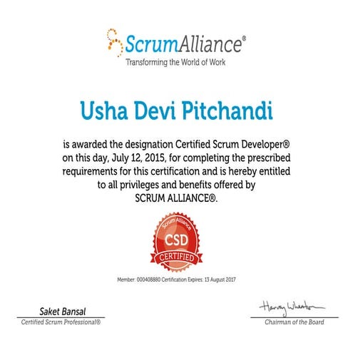 Usha Devi Pitchandi CSD | PDF