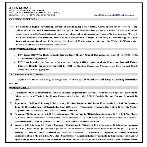 ARUN KUMAR CV (2) F | DOC