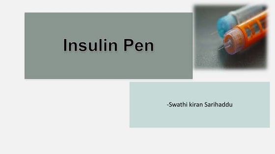 Insulin technique: simpler | PPSX | Endocrine and Metabolic Diseases | Diseases and Conditions
