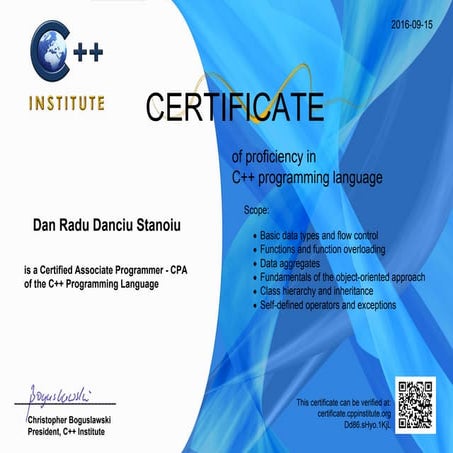 CppInstituteCertificate | PDF