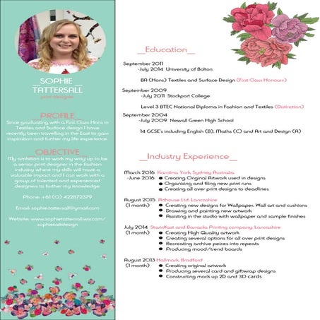 Sophie Tattersall CV | PDF