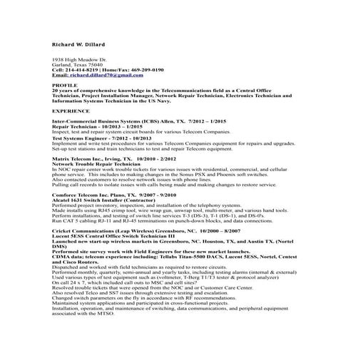 Updated Resume | DOC | Technology & Computing