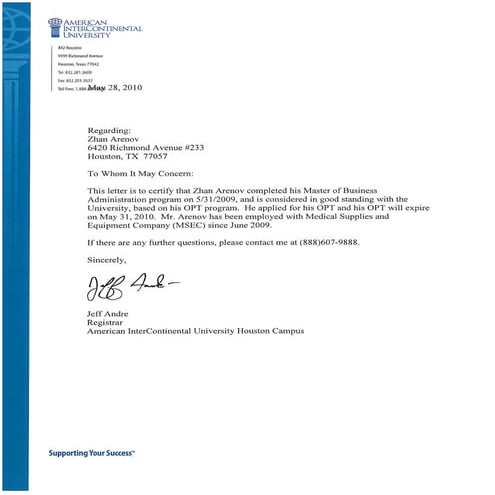 AIU and MSEC letter | PDF