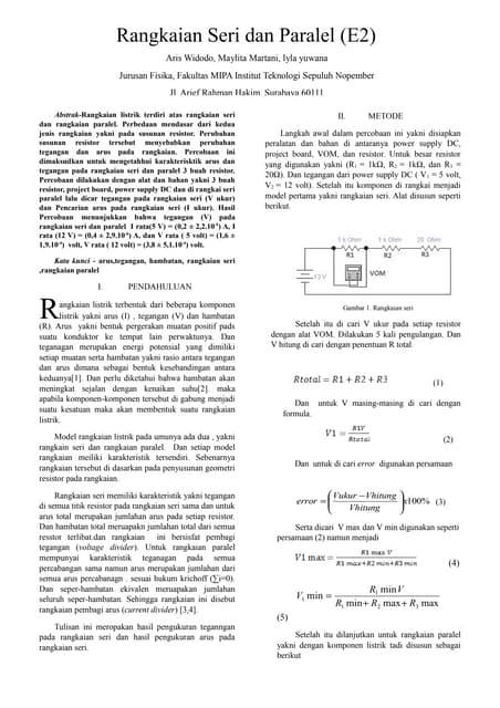 Rangkaian seri dan paralel resistor | PPSX
