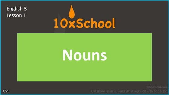 Nouns ppt first grade -Nawal T. | PPTX