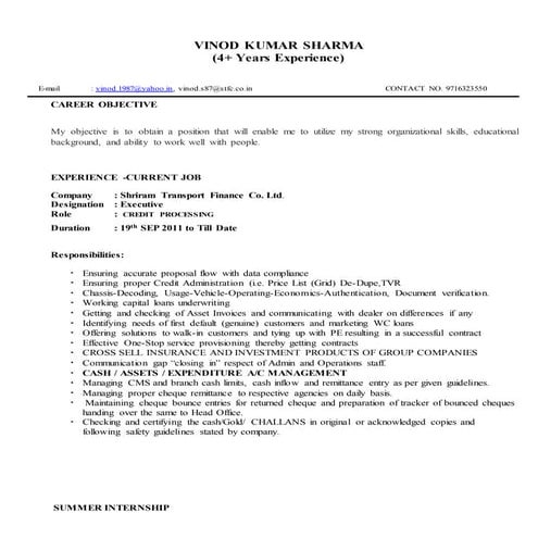 vinod resume | PDF