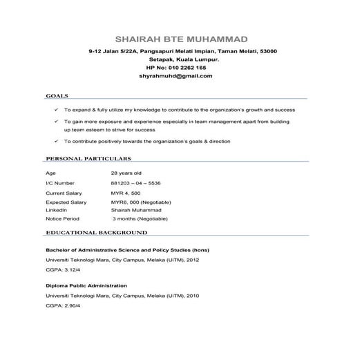 Hamid Us Sahar CV | DOC