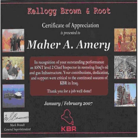 KBR CERTIFICATE OF APPRECIATION | PDF