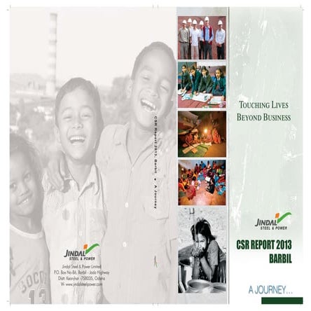 CSR INITIATIVES AT JSPL BARBIL - A JOURNEY | PDF