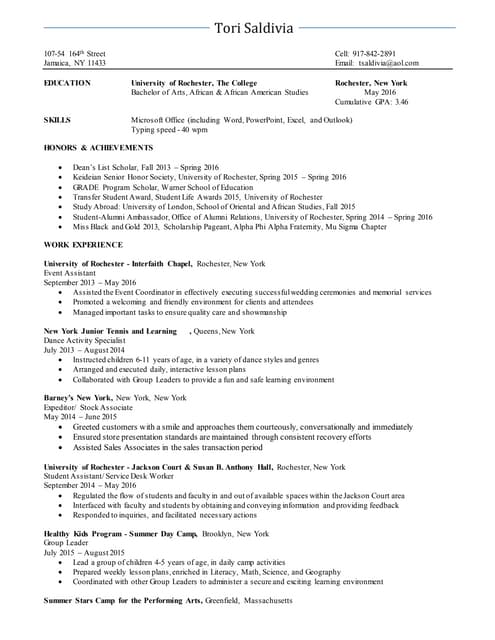Hayley Buckman's Resume | DOCX | College Education | Education
