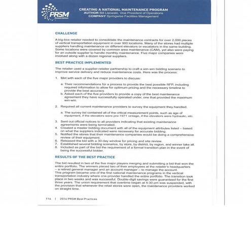Creating a National Maintenance Program | PDF