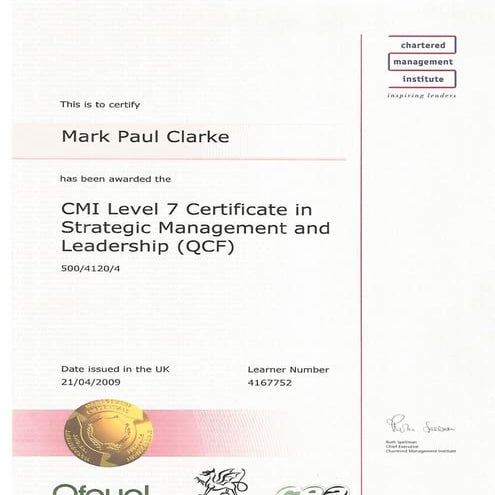 Level 7 Certificate in Strategic Management & Leadership | PDF