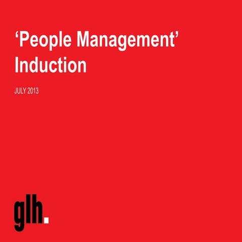 People Management Induction glh | PPT