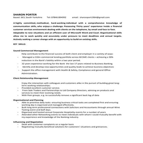 SHARON PORTER CV Apr 2015 | DOC