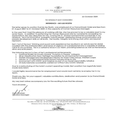 LFH reference letter | PDF