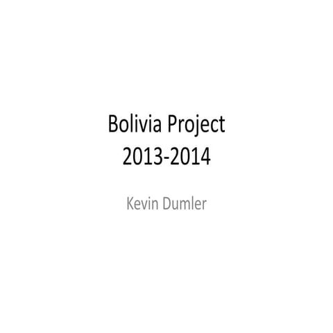 Bolivia Project | PPT