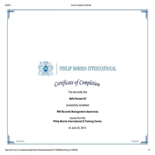 PMI Records Management Awareness | PDF