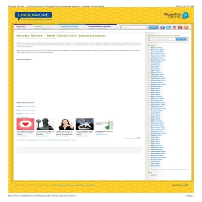 Rosetta Stories – Personal stories of Rosetta Stone language learners | Rosetta Stone® Blog | PDF
