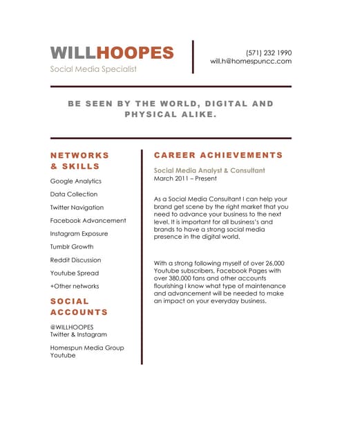 William Hoopes Resume | PDF