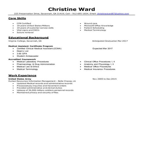 MA Christine Ward resume (2) | PDF