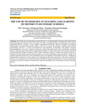 Maximizing the Impact: "The Pivotal Role of Technology in a 21st ...