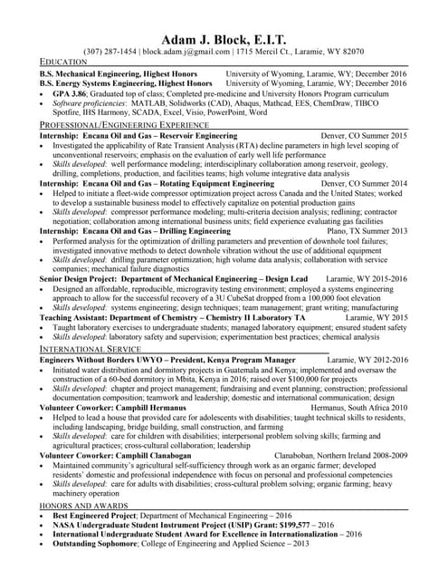 Resume 2016 | PDF