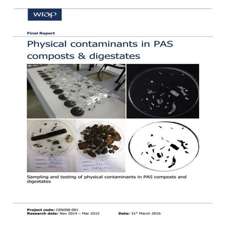 Physical Contaminants Final Report | PDF