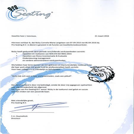 Referentiebrief N.C.M. Langelaan ondertekend | PDF