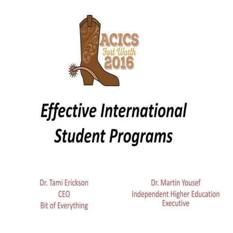 ACICS Effective International Student Programs 5-7-16 | PPT