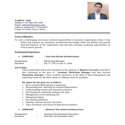 Nabeel Asif CV | DOC