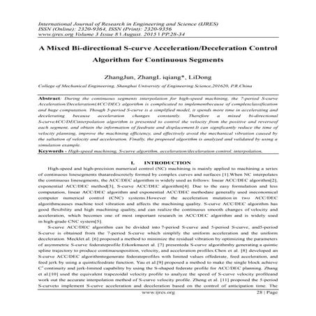 A Mixed Bi-directional S-curve Acceleration/Deceleration Control Algorithm for Continuous ...
