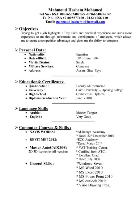 Mario Maher cv.pdf | Civil Engineering Industry | Industries