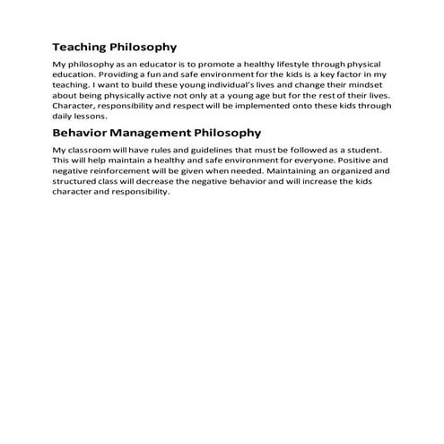 Teaching Philosophy | DOCX