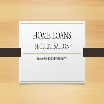 HOME LOANS SECURITISATION ANALYST PRESENTATION | PPTX