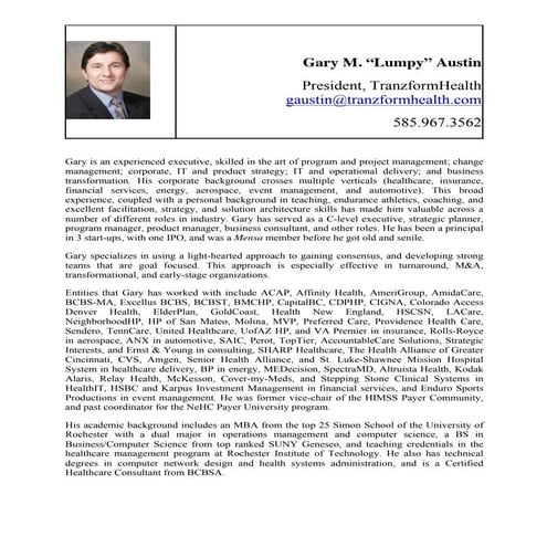 Gary "lumpy" Austin presentations