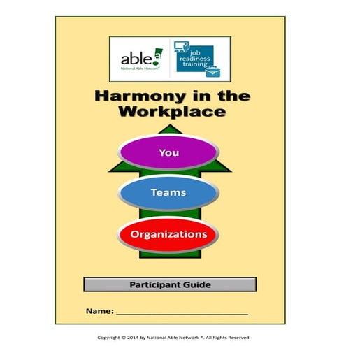 Harmony in the Workplace Participant Guide.5.27.15